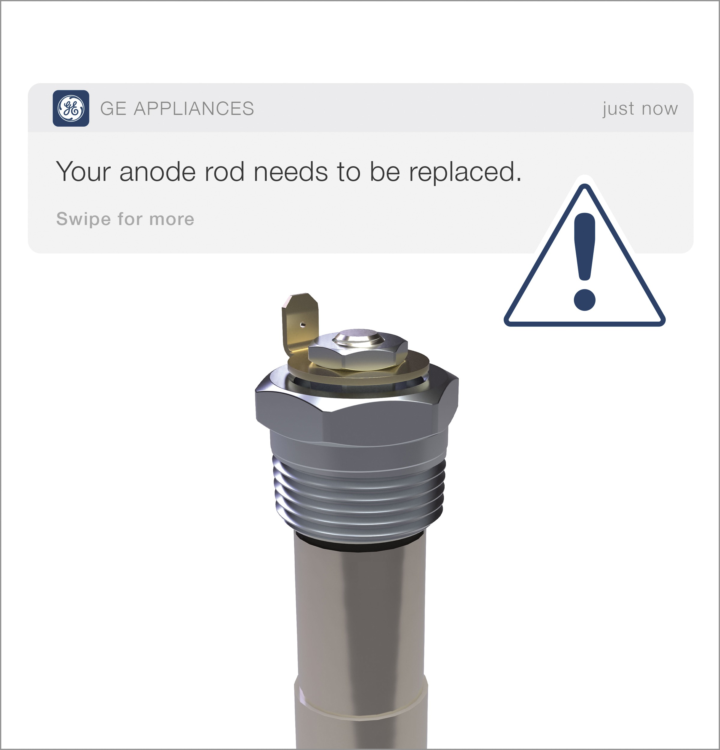 GE® Smart 40 Gallon Electric Water Heater with Flexible Capacity ...